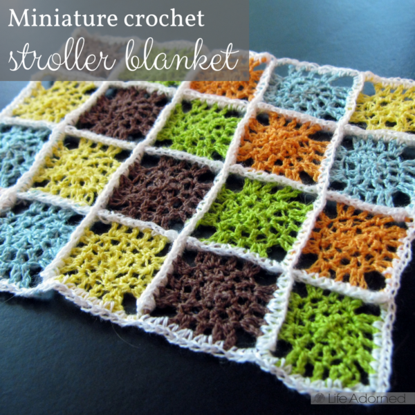 Miniature Crochet Stroller Blanket · Life Adorned
